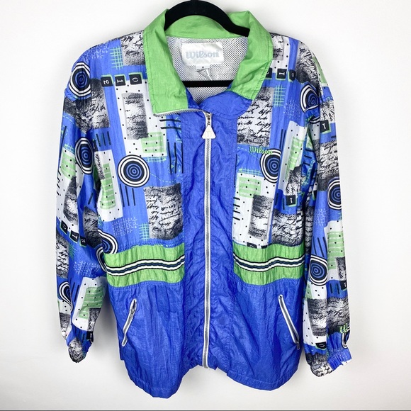 Wilson | Jackets & Coats | Vintage Wilson 9s All Over Graphic Jacket ...